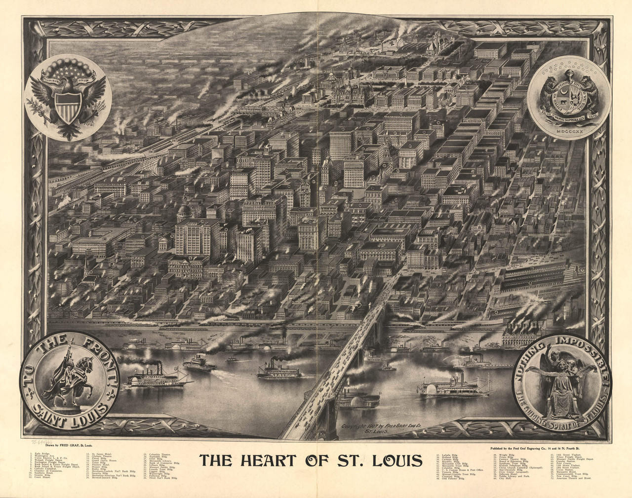 Historic Map - St. Louis, MO - 1907 | World Maps Online