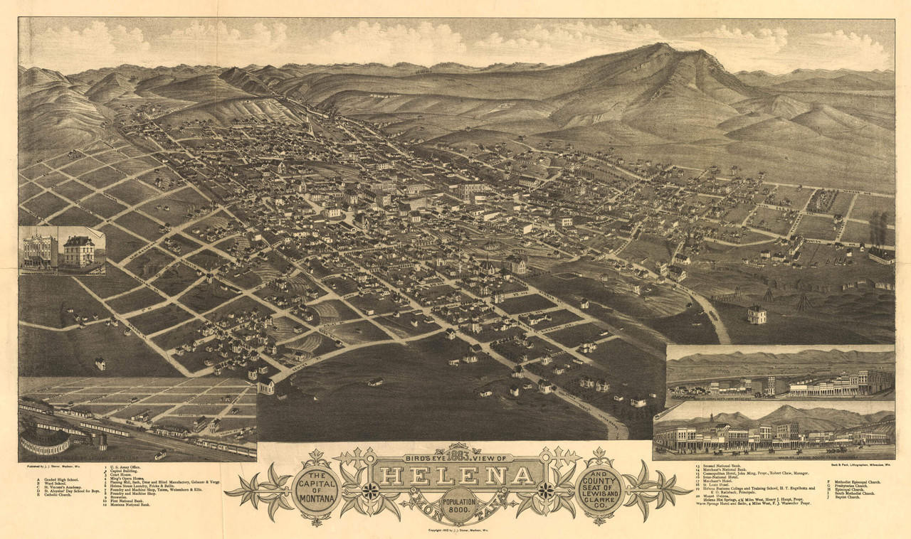 Historic Map - Miles City, MT - 1883 | World Maps Online