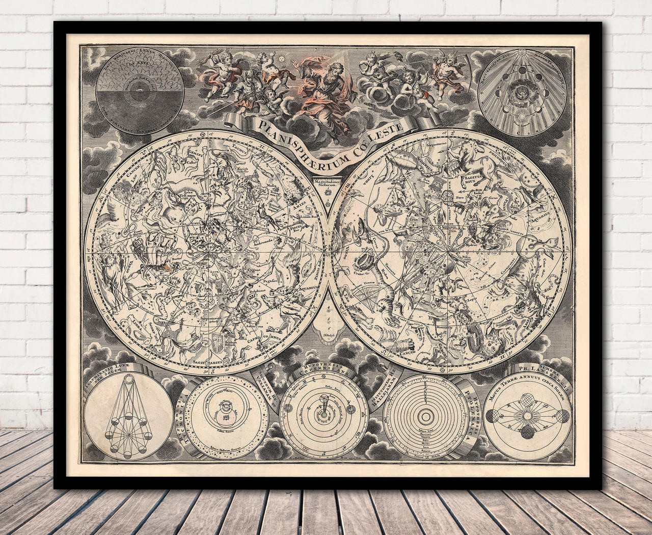 Antique 1690 Celestial Map "Planisphaerium Caeleste" - Vintage ...