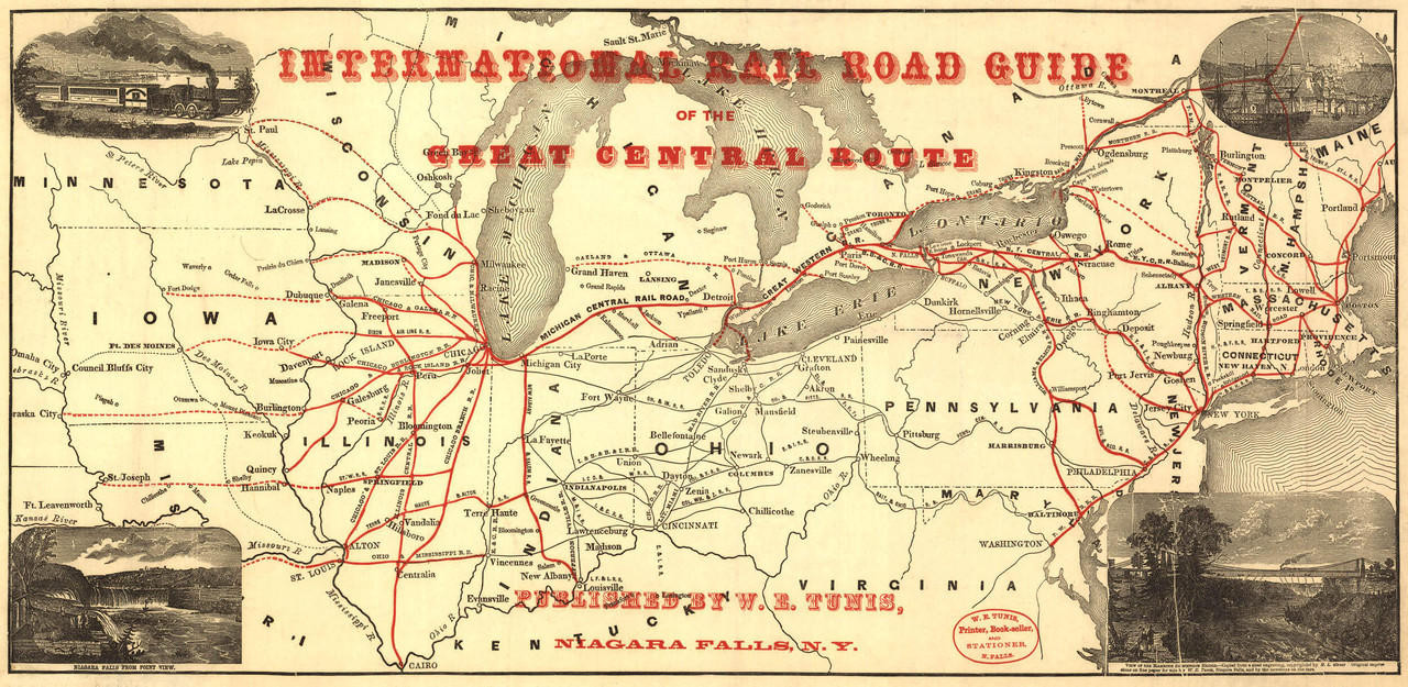 Historic Railroad Map of the Western United States - 1855 | World Maps ...