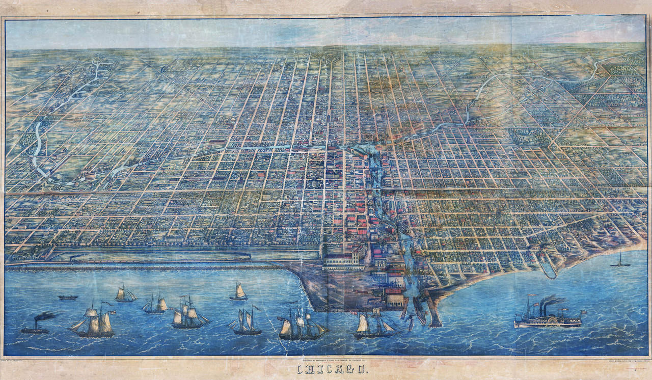 Historic Map - Chicago, IL - 1860 | World Maps Online