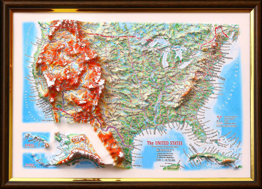 United States Raised Relief Maps | World Maps Online