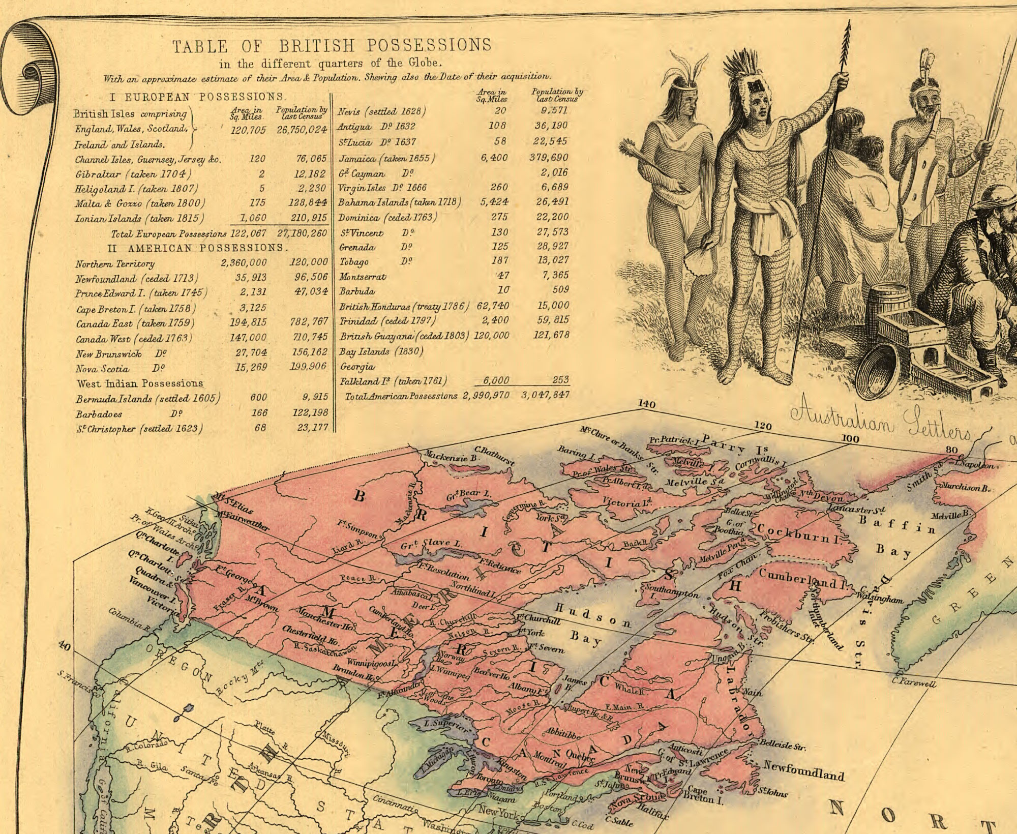 Historic Map - World Map - British Empire - 1850's | World Maps Online