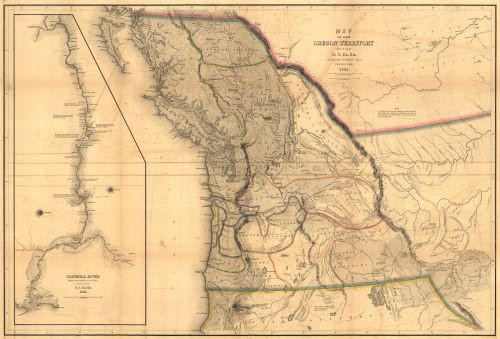 Historic Map - Oregon Territory - 1841 | World Maps Online