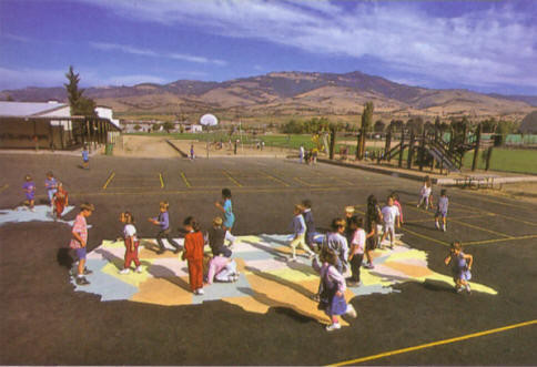 US Map Stencil - High-Quality Reusable Stencil for Playgrounds