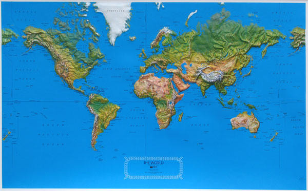 Raised Relief Maps of the World | World Maps Online