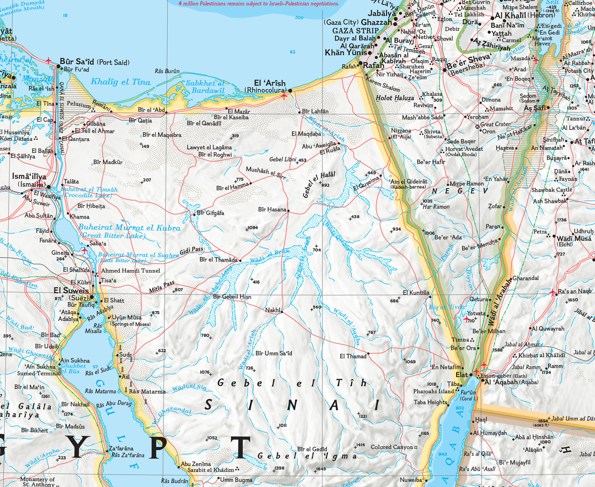 National Geographic Eastern Mediterranean - Israel Wall Map | World ...