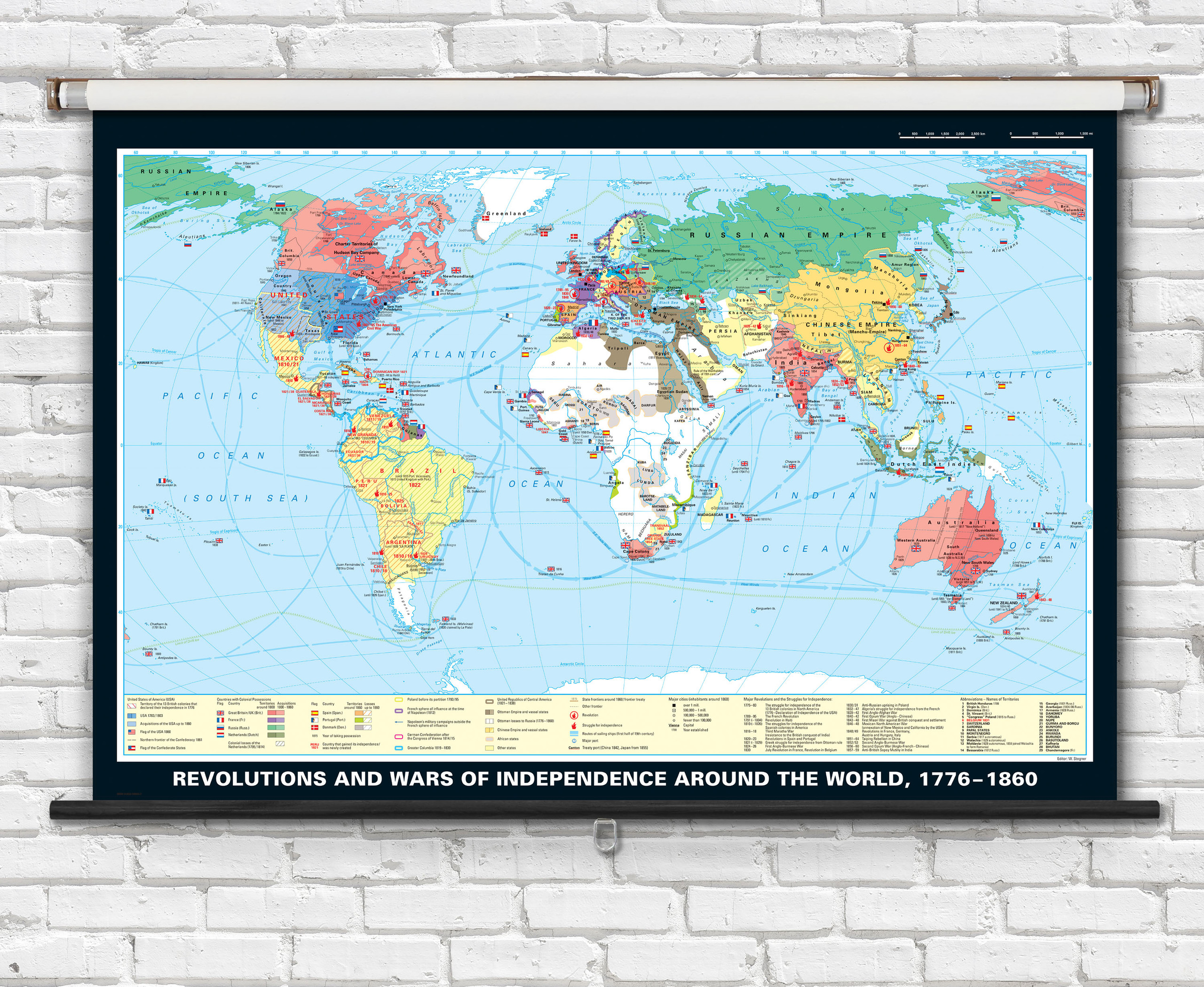 World in the Age of New Imperialism, 1870-1914 History Classroom Map ...