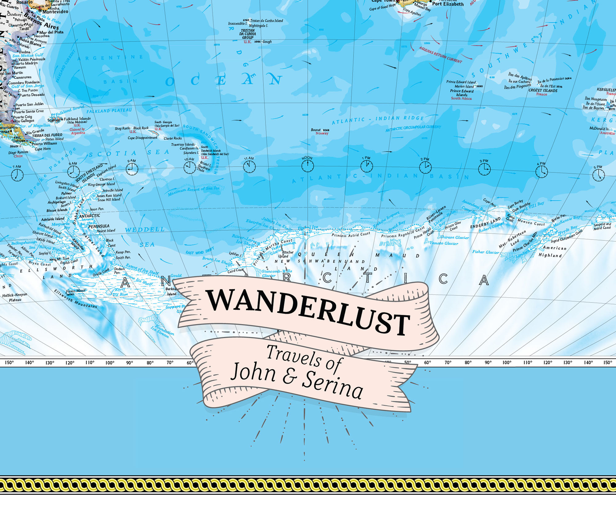 Personalized National Geographic World Classic Political Wall Map ...