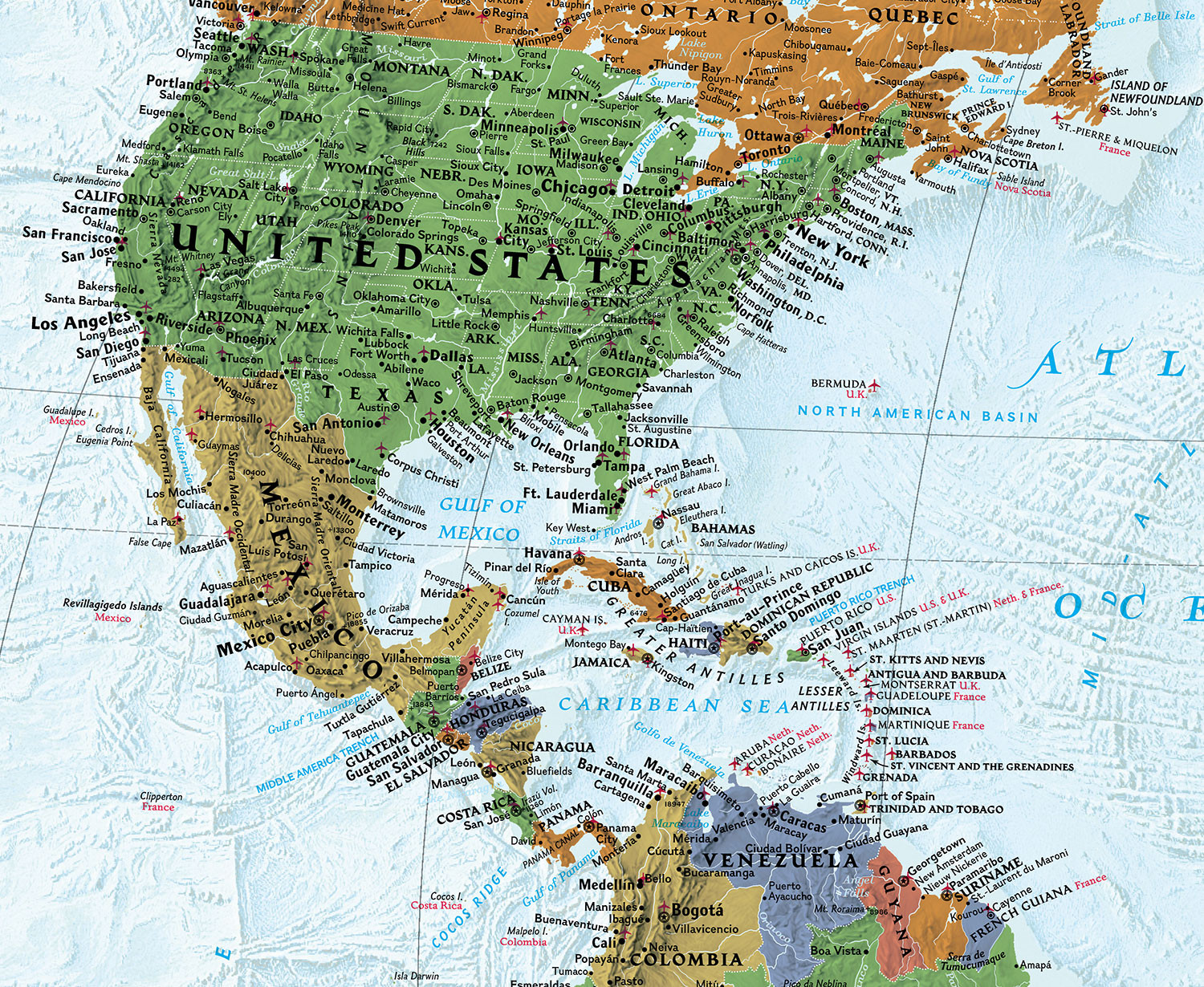 Personalized National Geographic World Decorator Political Wall Map ...