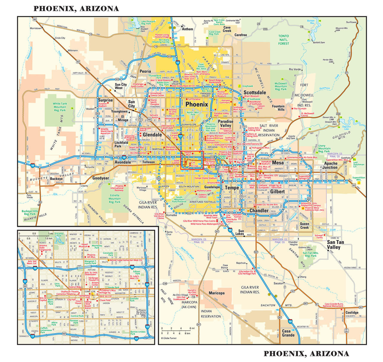 Printable Maps Of Downtown Phoenix