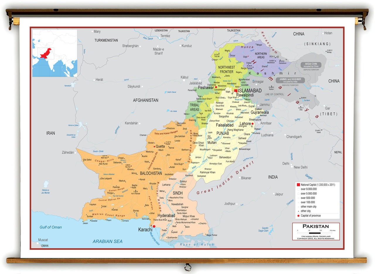Political Map Of Pakistan