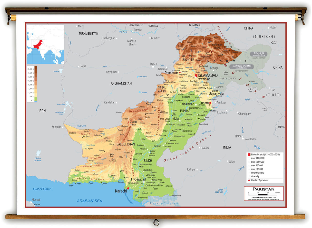 Physical Map Of Pakistan Ezilon Maps Pakistan Map Map