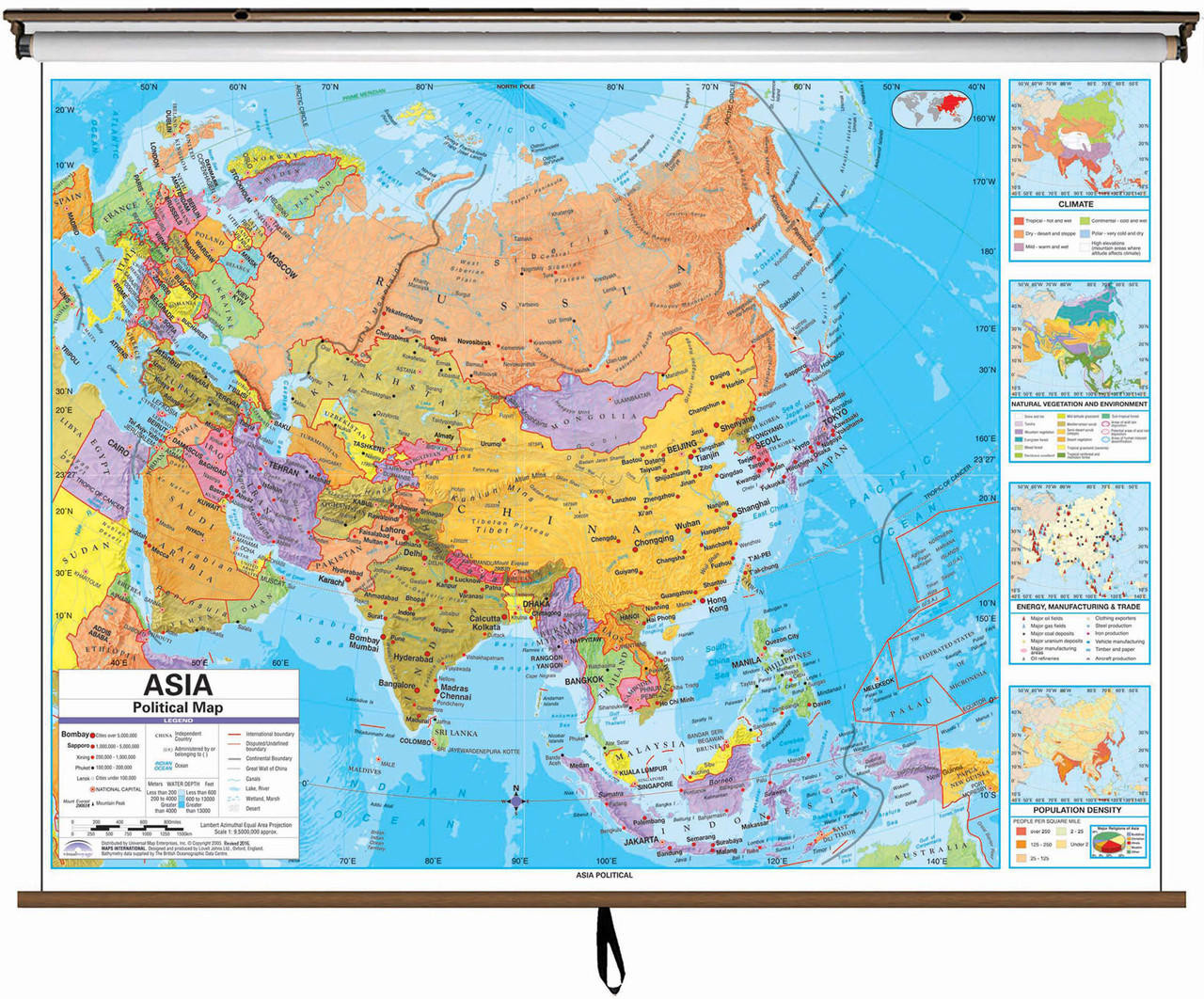 Political World Map Of Asia