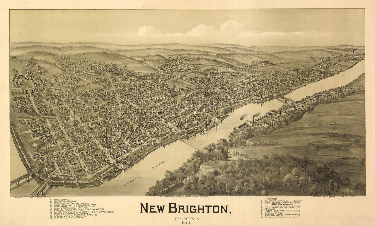 Historic Map - New Brighton, PA - 1901 | World Maps Online