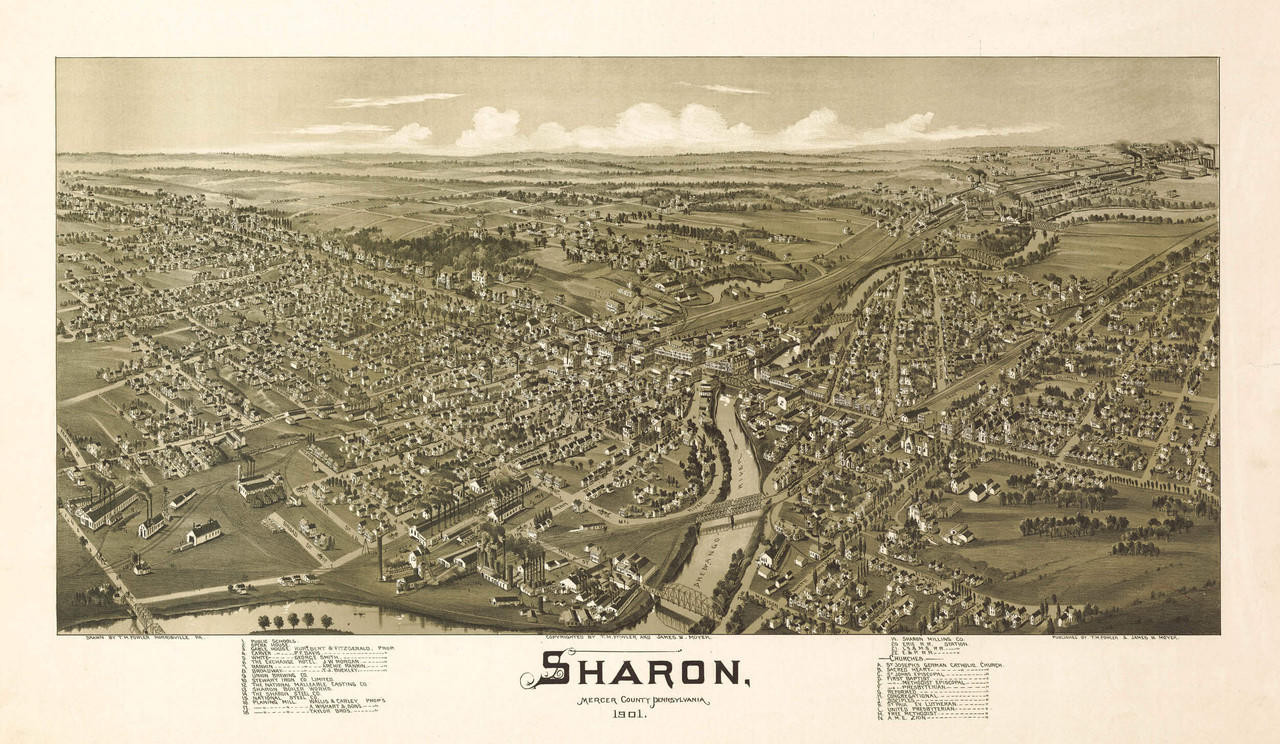 Historic Map - Sharon, PA - 1901 | World Maps Online