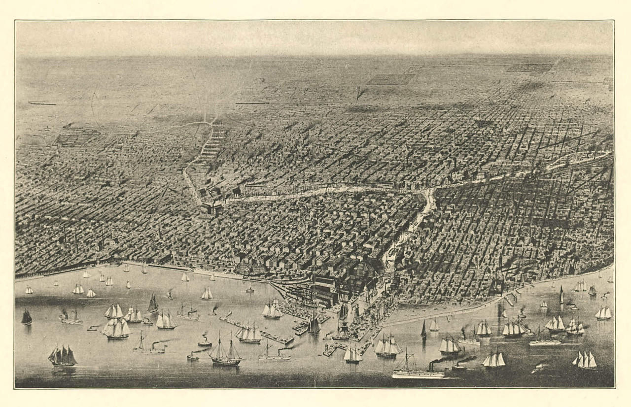 Historic Map - Chicago, IL - 1860 | World Maps Online