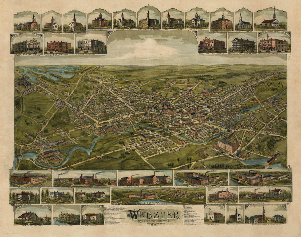 Historic Map - Webster, MA - 1892 | World Maps Online