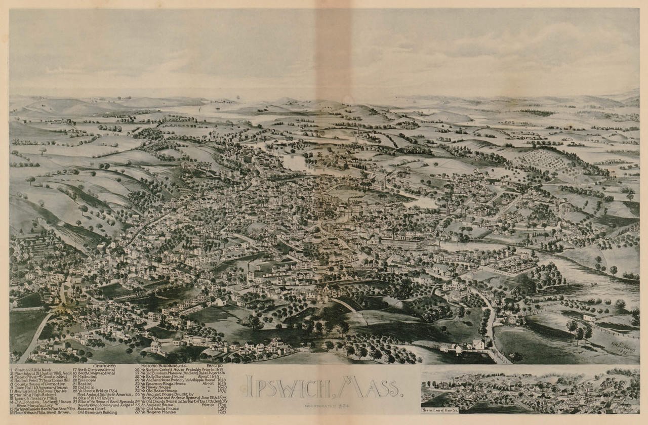 Historic Map - Ipswich, MA - 1893 | World Maps Online