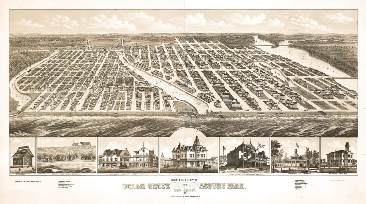 Historic Map - Orange Grove & Asbury Park, NJ - 1881 | World Maps Online