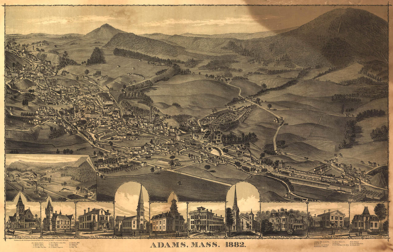 Historic Map - Adams, MA - 1882 | World Maps Online