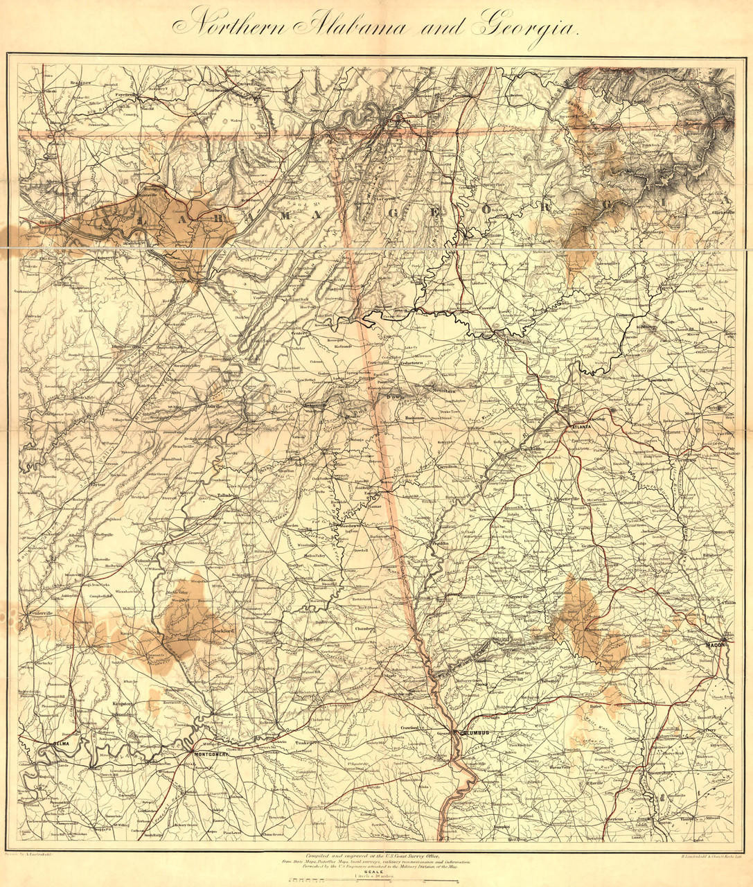 Map Of Alabama And Georgia Mountains
