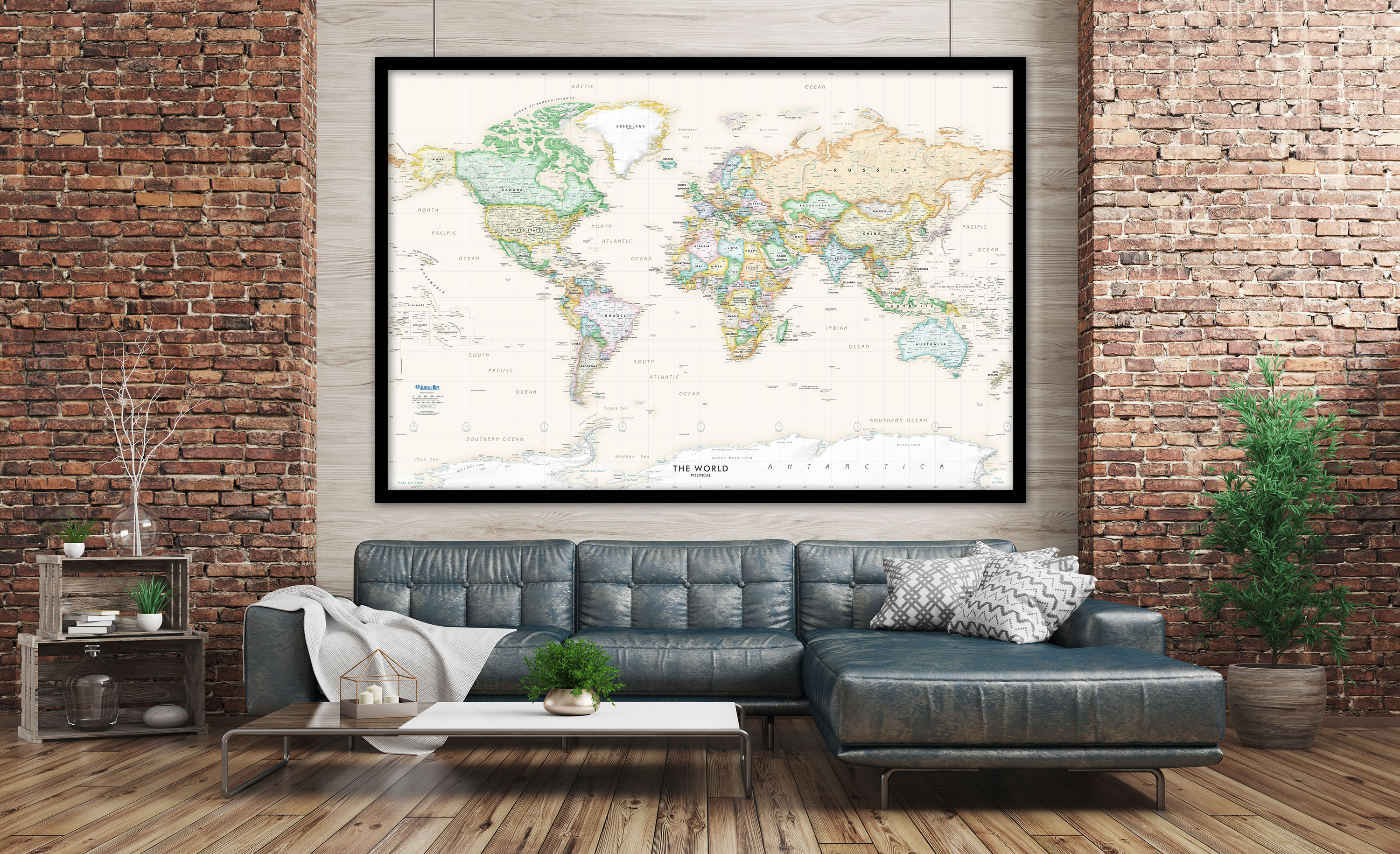 Executive World Political Wall Map | World Maps Online