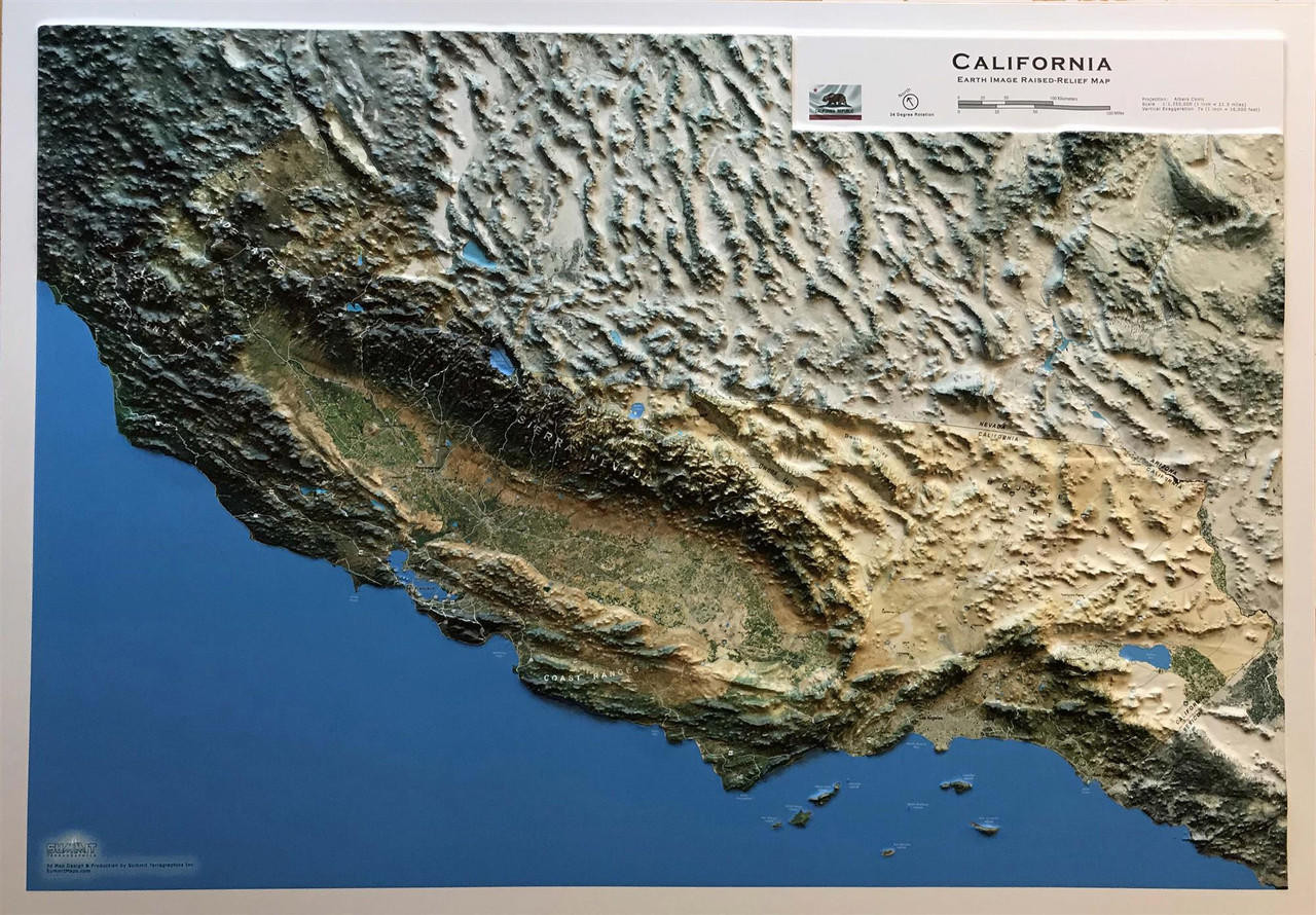 California Relief Map Project California | Flag, Facts, Maps, Capital,