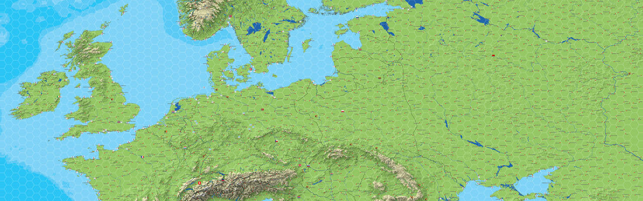 CUSTOM EUROPE MAP - UPDATED - HEX GRID | World Maps Online