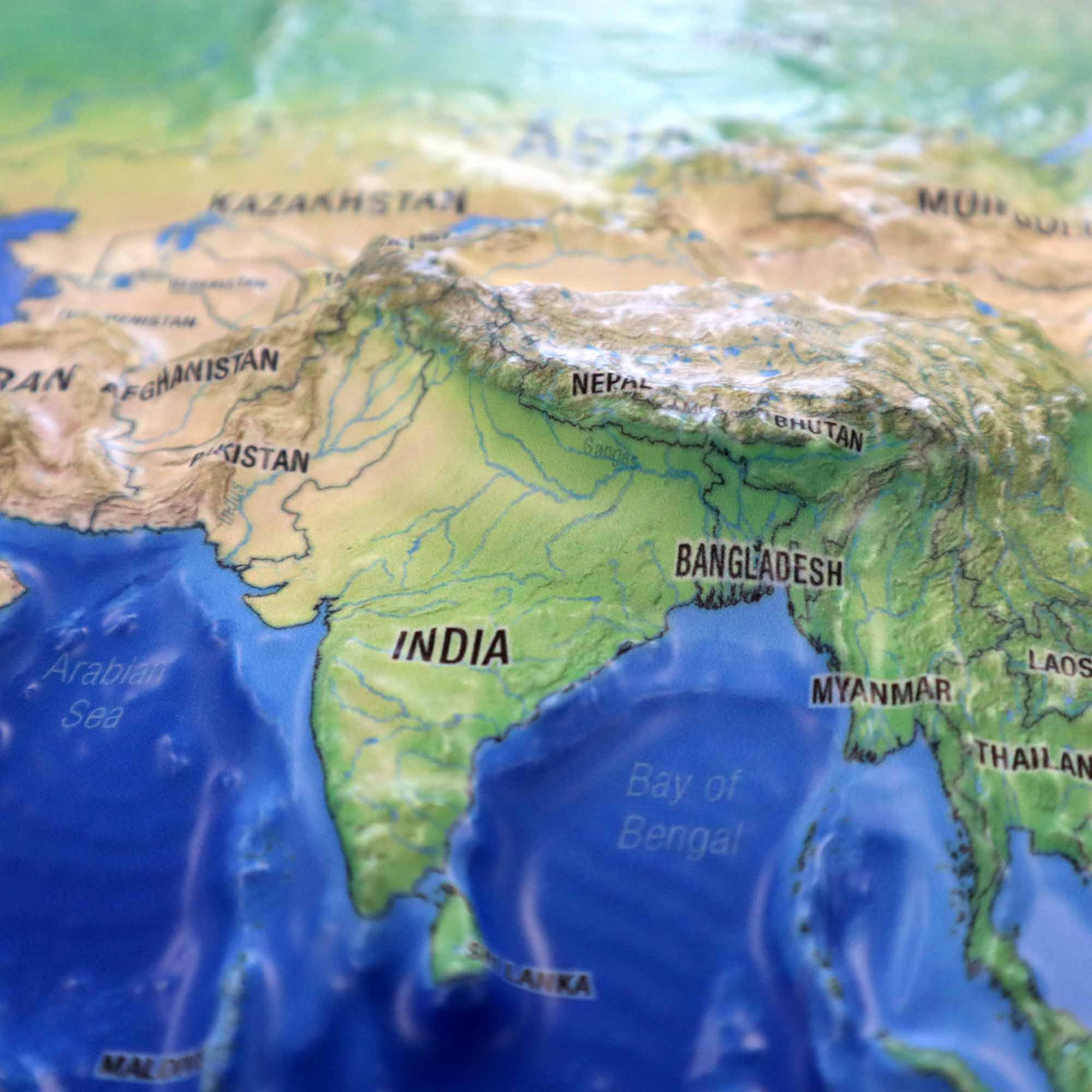 World Ranger Raised Relief World Map | World Maps Online