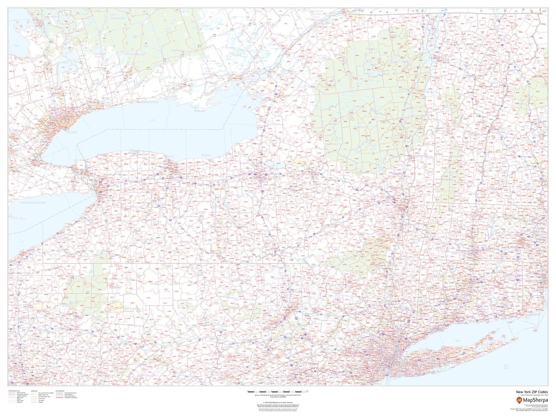 New York ZIP Code Map