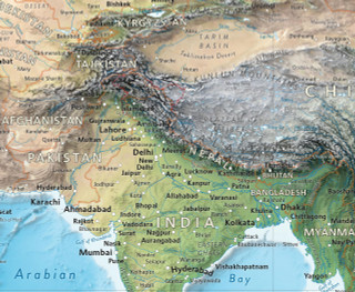 Natural World Physical Wall Map | World Maps Online