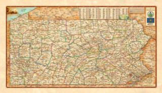 Pennsylvania State Wall Maps | World Maps Online