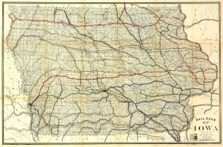 Historic Railroad Map of Iowa - 1881 | World Maps Online