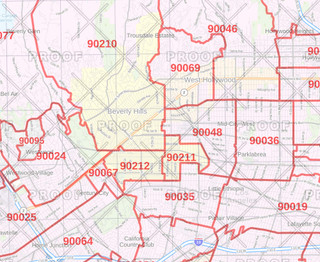 USA Custom Area Zip Code Wall Maps