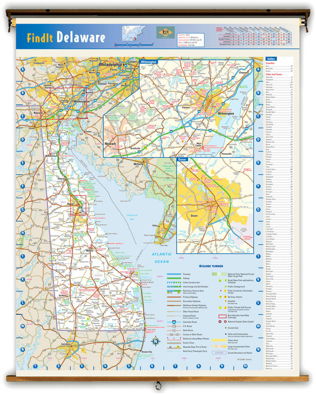Delaware State Classroom Maps | World Maps Online