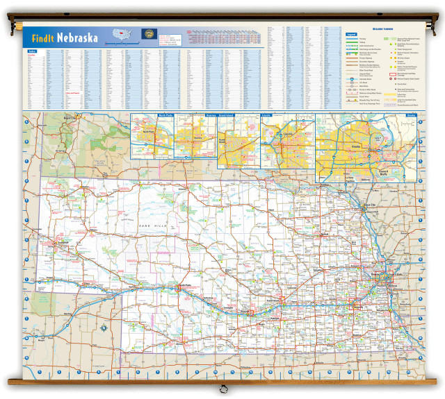 Nebraska Reference Wall Map World Maps Online