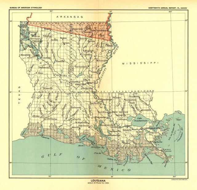 Historical Map of Missouri - Indian Lands - 1896 | World Maps Online