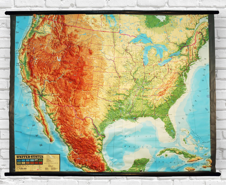 United States Geophysical Raised Relief Map | World Maps Online