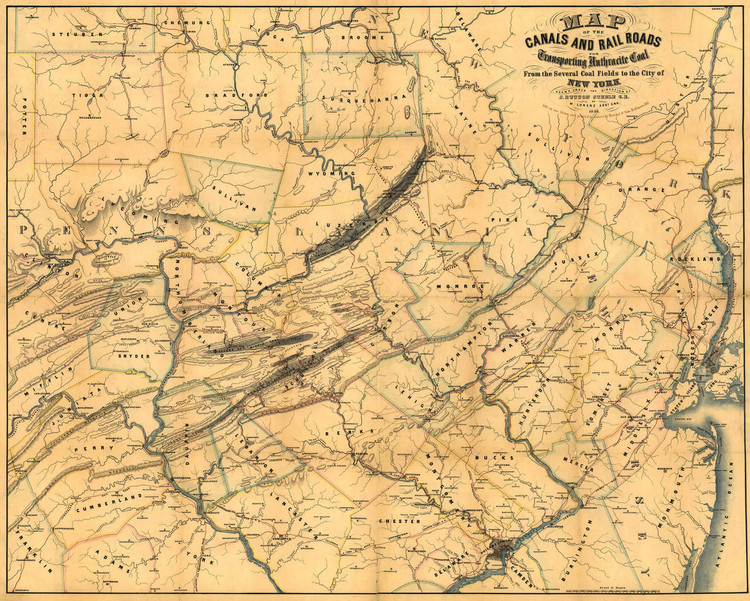 Historic Railroad Map of Pennsylvania - 1895 | World Maps Online