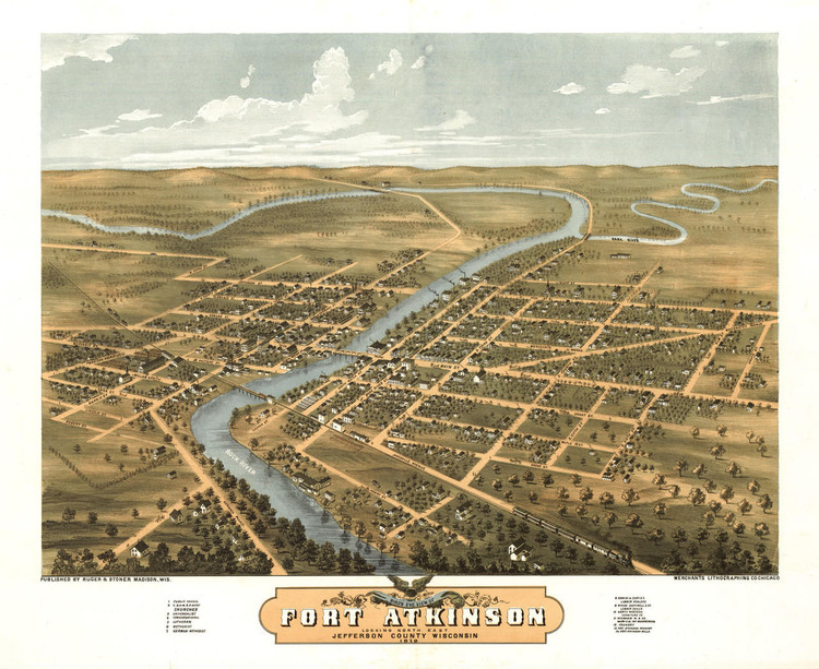 Historic Map - Prairie du Chien, WI - 1870 | World Maps Online
