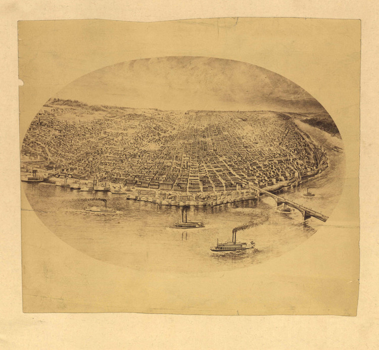 Historic Map - St. Louis, MO - 1859 | World Maps Online