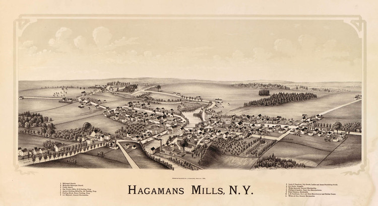 Historic Map - Middleville, NY - 1890 | World Maps Online