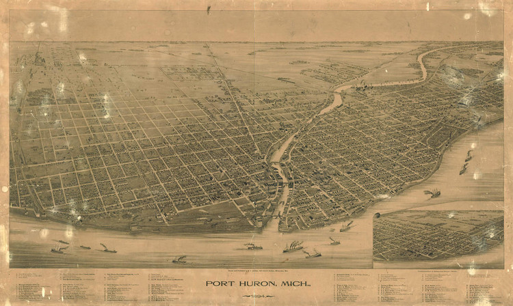Historic Map - Mt. Clemens, MI - 1881 | World Maps Online