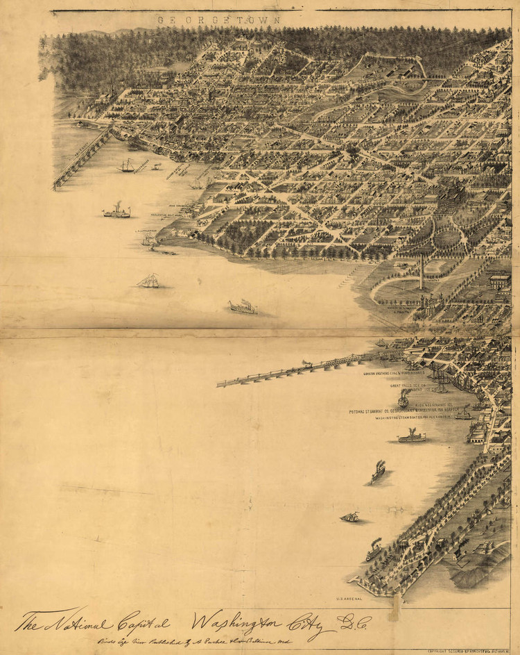 Historic Map - Washington, DC - 1880 | World Maps Online