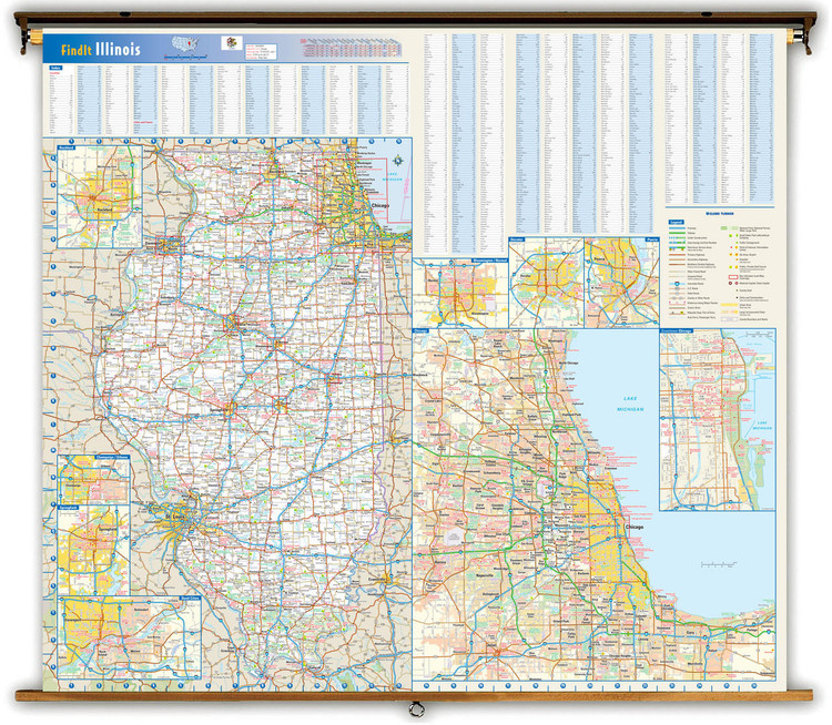 Iowa Reference Spring Roller Map | World Maps Online