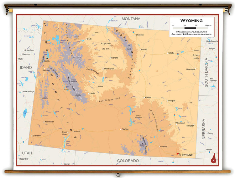 Wyoming State Classroom Maps | World Maps Online