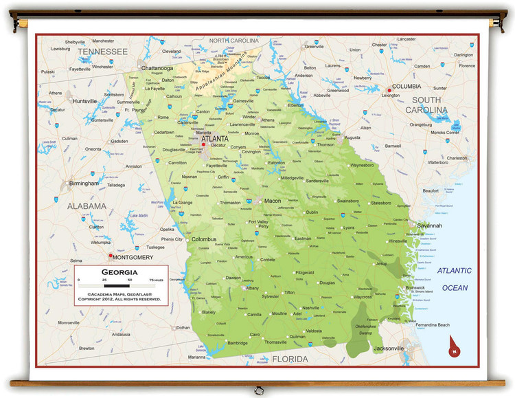 Georgia State Classroom Maps | World Maps Online