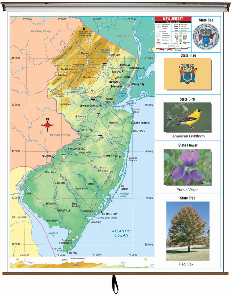 New Jersey State Classroom Maps | World Maps Online