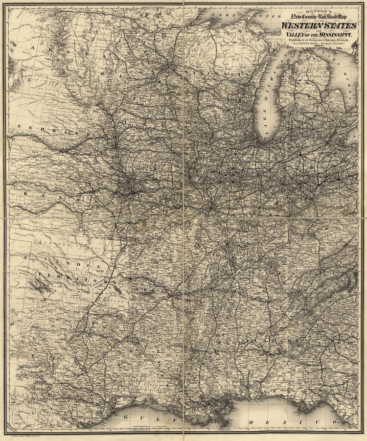 Historic Railroad Map of Western New York State - 1874 | World Maps Online